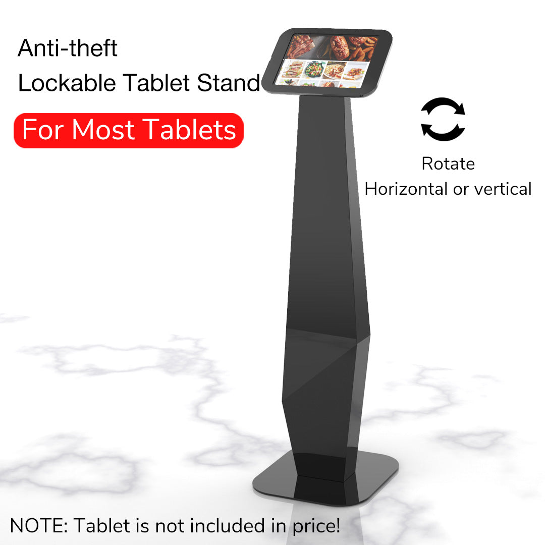 Anti Theft Tablet Floor Stand For Exhibition Auto Car Show Store Popul