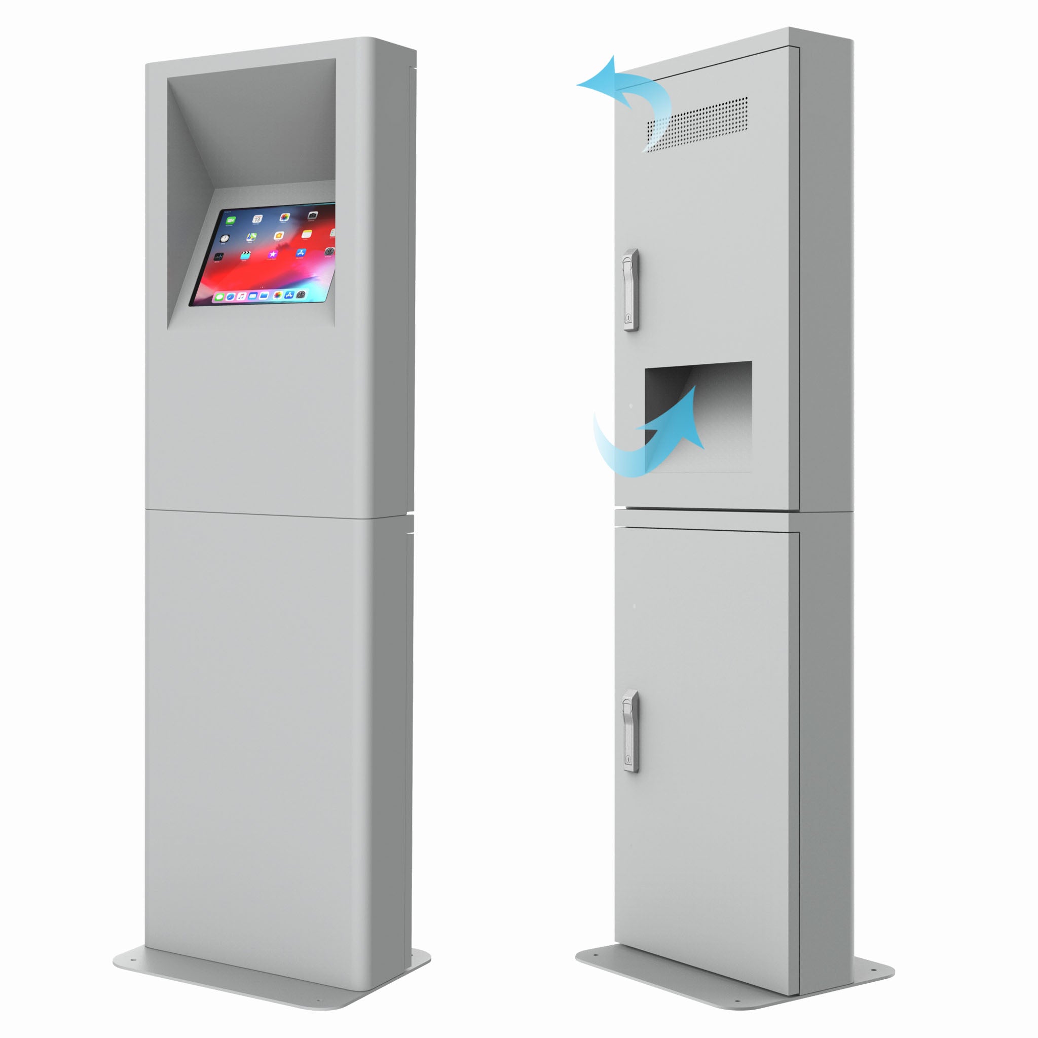 Metal and Plastic Locking Tablet Stands for iPad Samsung Lenovo Tablet PC